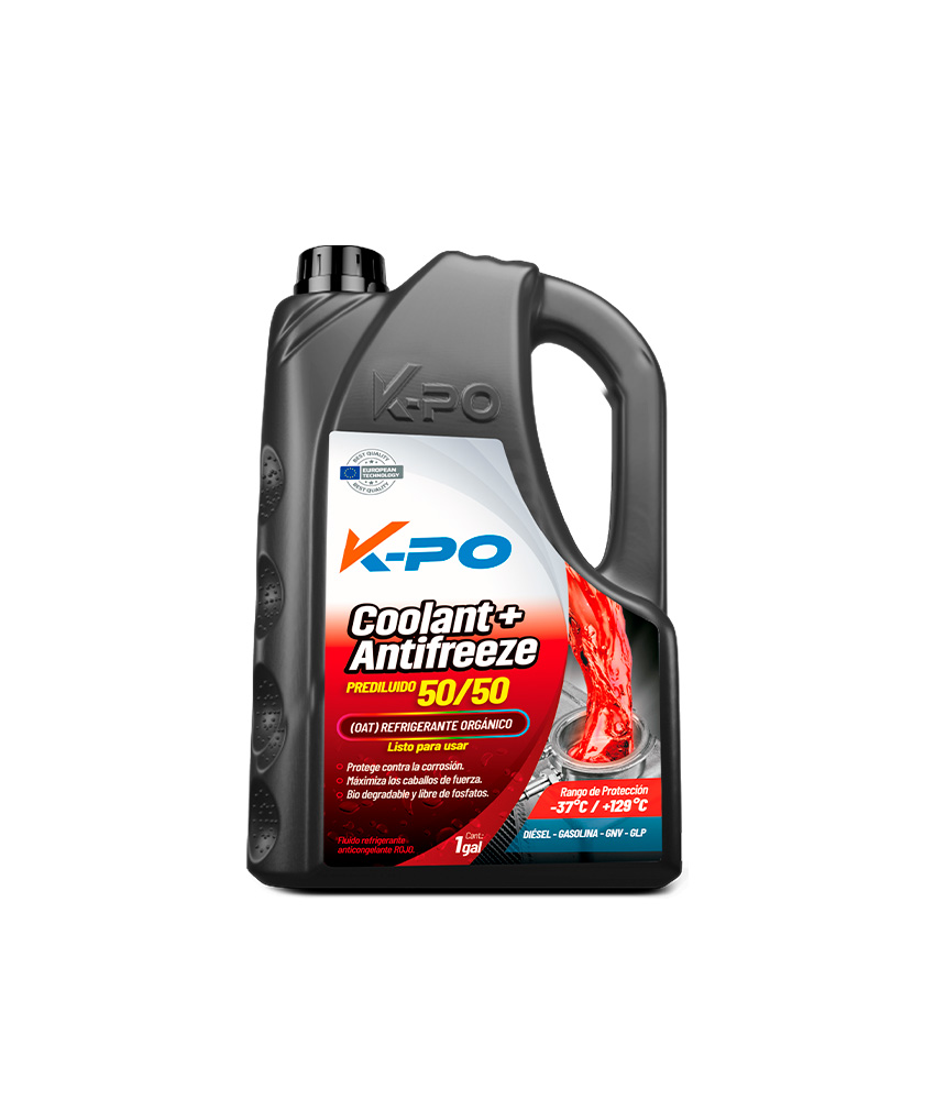 K-PO Refrigerante 50/50 Rojo | Antifreeze listo para usar | Provinnor ...
